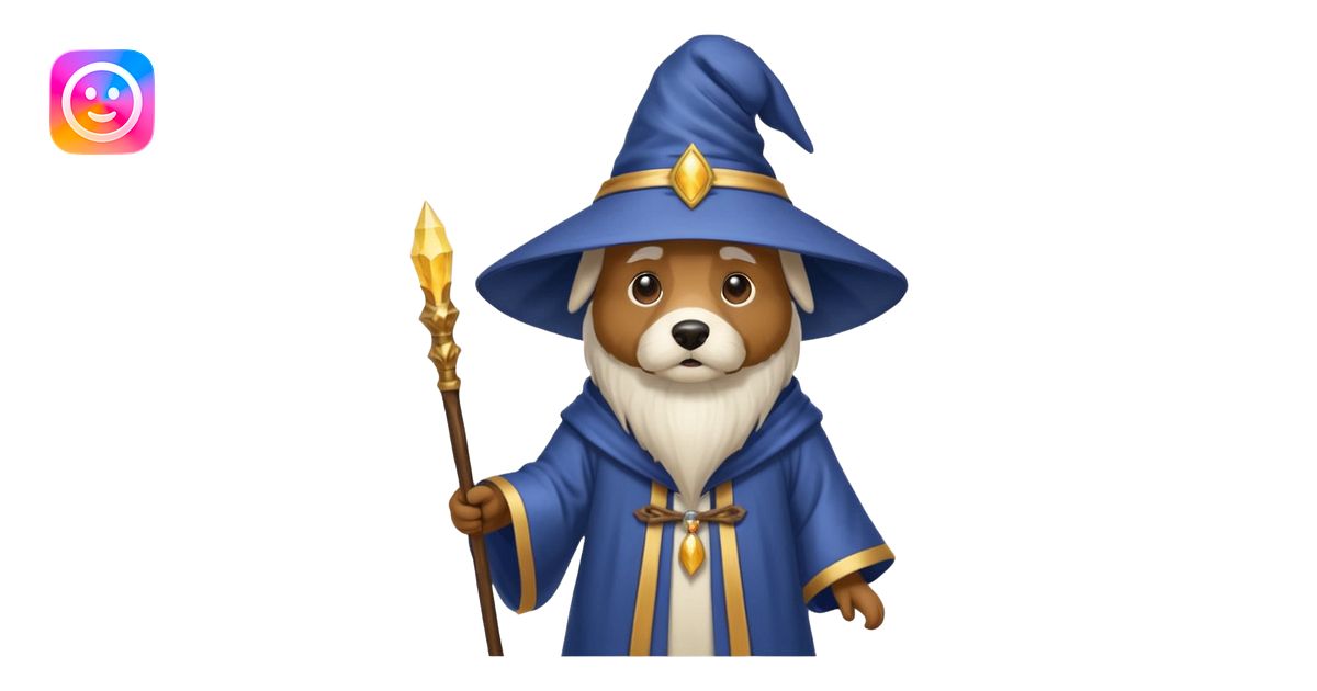 Dog wizard emoji | AI Emoji Generator