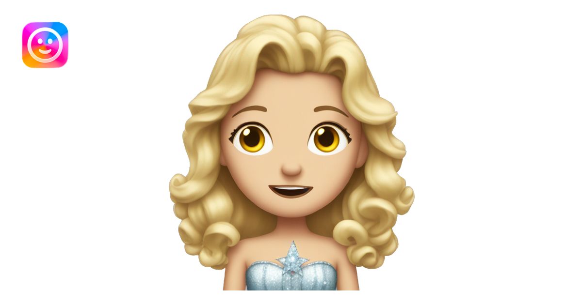 Glinda from Wicked movie crying emoji | AI Emoji Generator