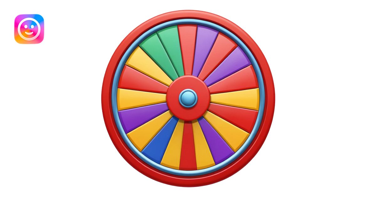 can you make me a prize wheel with the colors red, yellow, green, blue ...