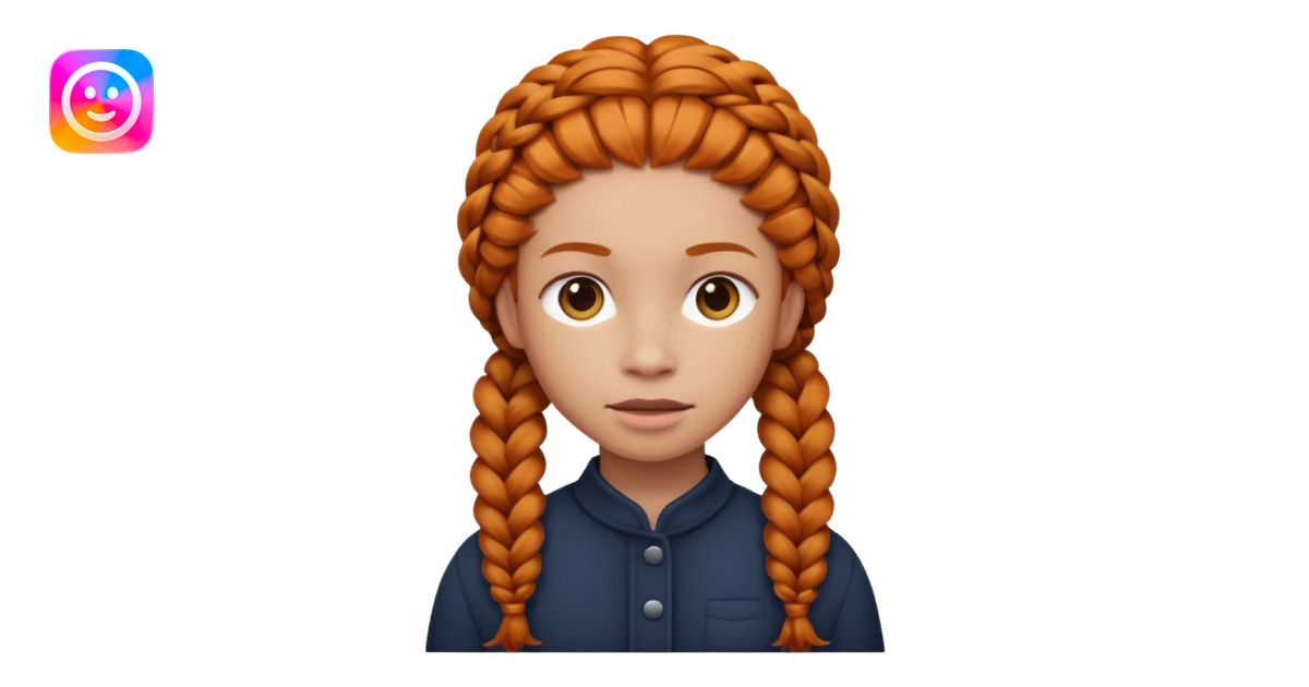 thick ginger braids emoji | AI Emoji Generator