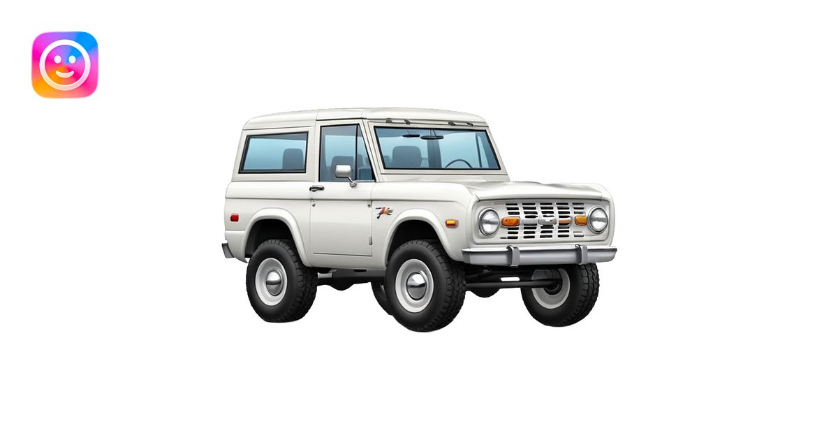 White bronco emoji | AI Emoji Generator