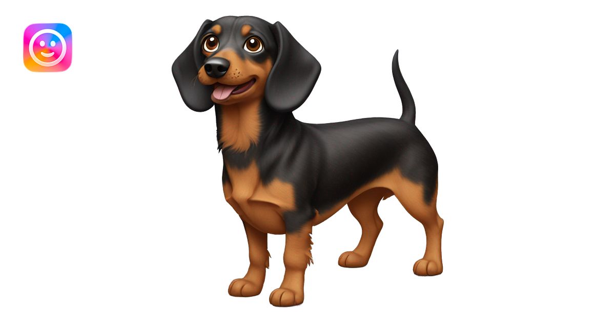 Shaggy weiner dog emoji | AI Emoji Generator