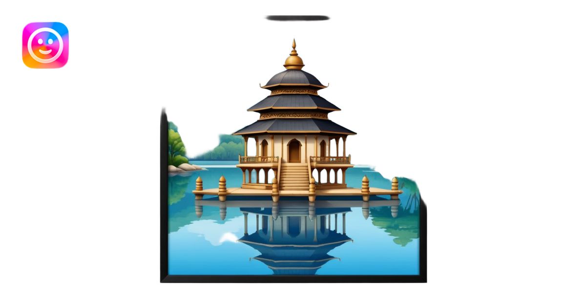 Lake in indian style emoji | AI Emoji Generator