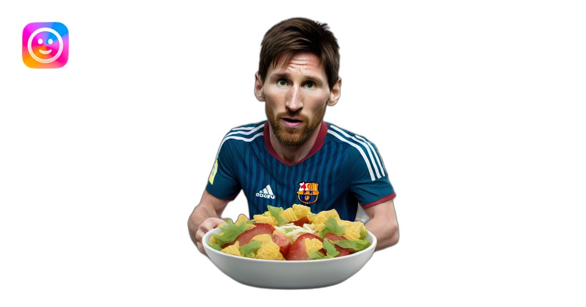 lionel messi eating emoji | AI Emoji Generator