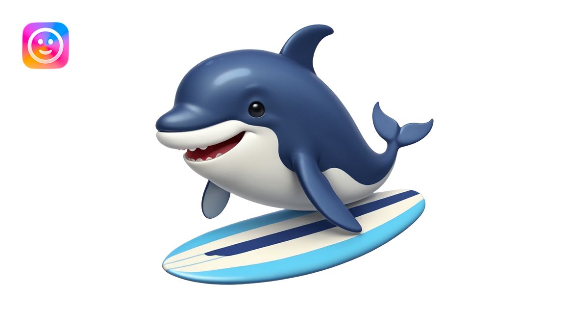 surfing whale emoji | AI Emoji Generator
