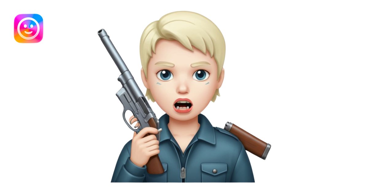 Gun in mouth emoji | AI Emoji Generator
