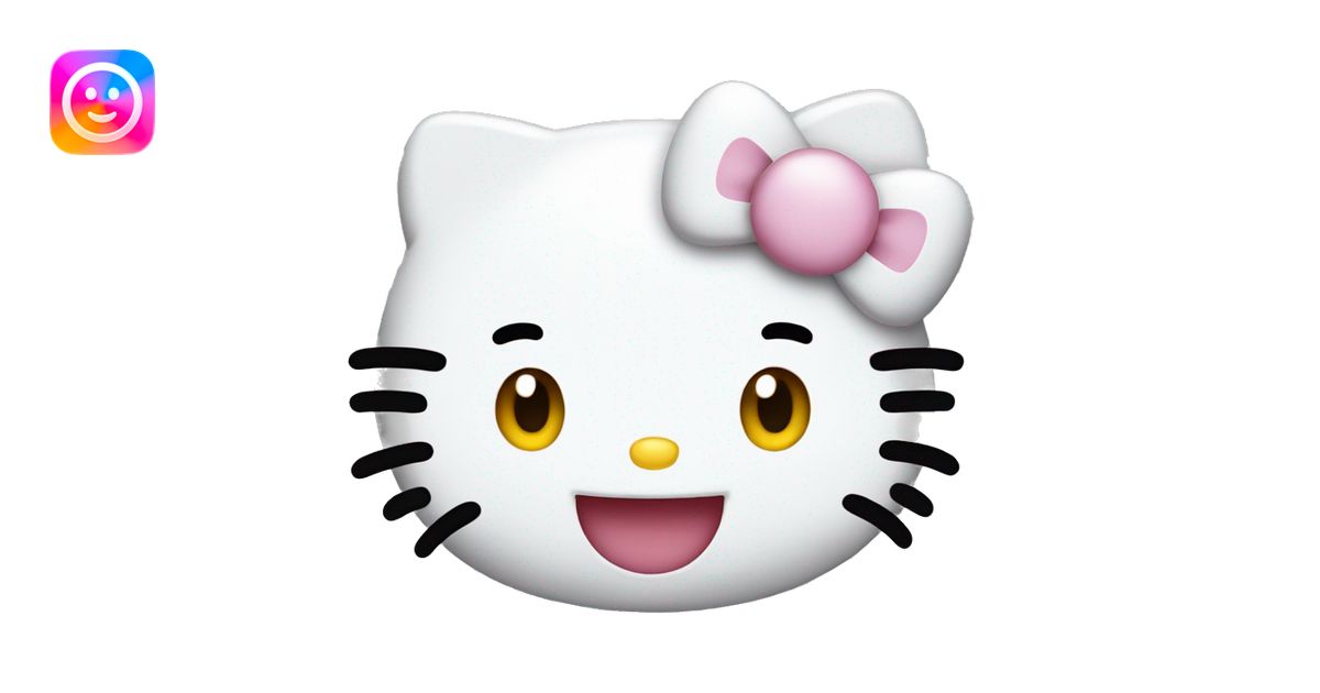 Hello kitty smiling emoji | AI Emoji Generator