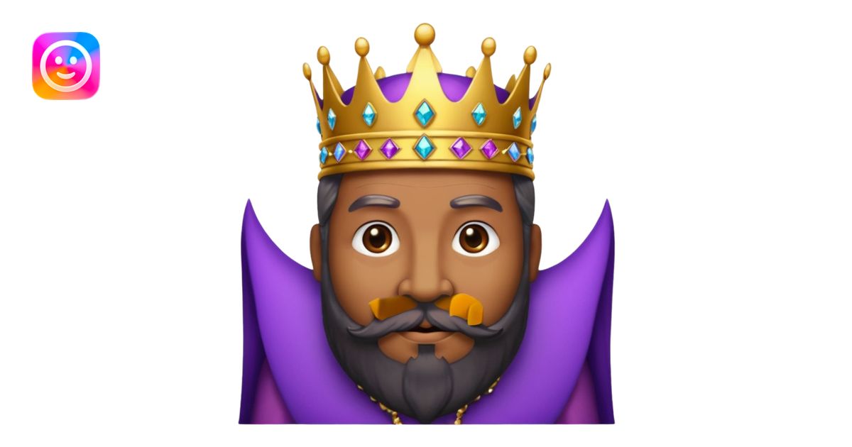 Create a cartoon-style emoji of Baltasar, one of the Three Wise Men ...