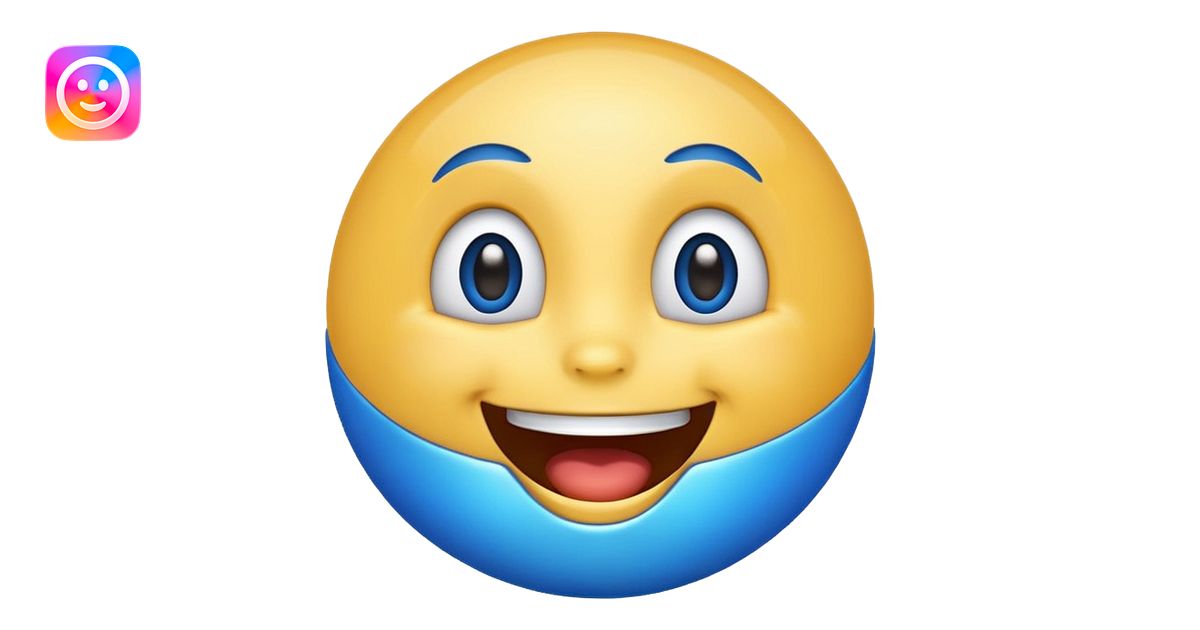 create a blue exited emoji emoji | AI Emoji Generator
