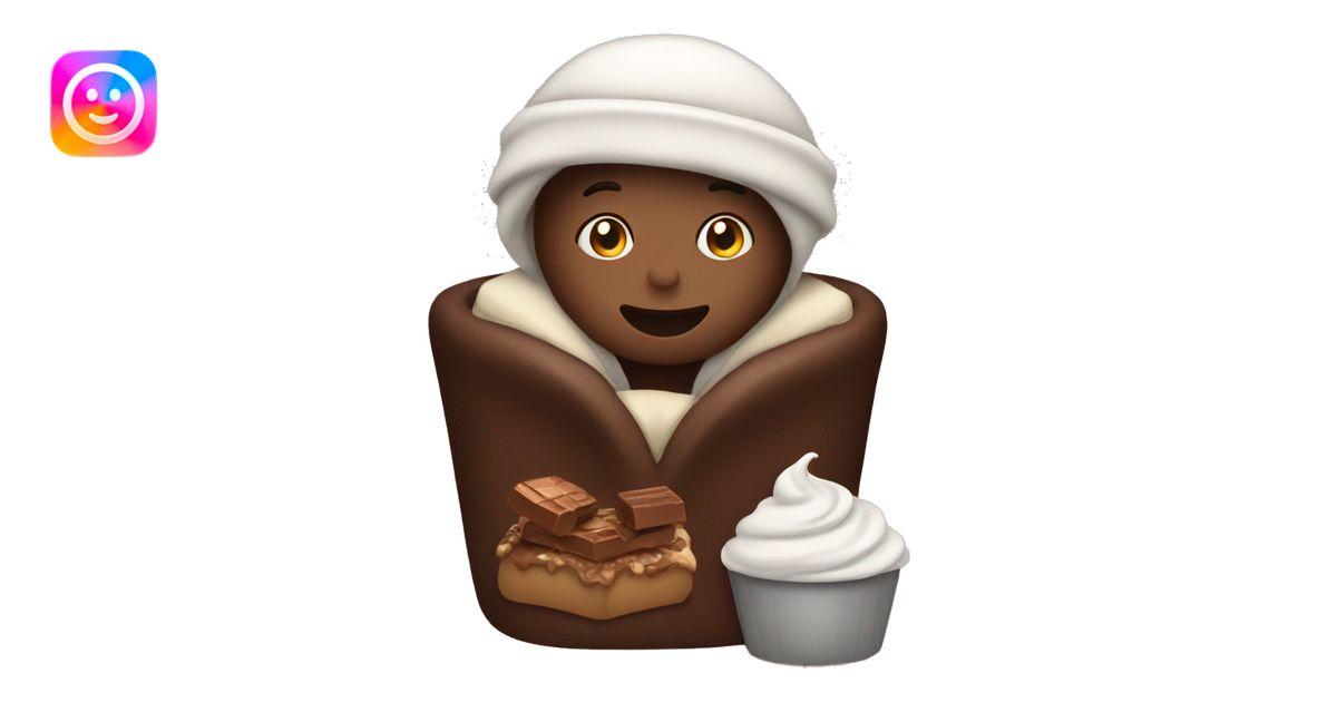 Cozy with chocolate emoji | AI Emoji Generator