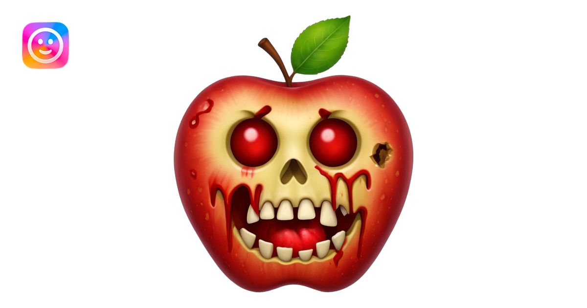 Zombie apple emoji | AI Emoji Generator