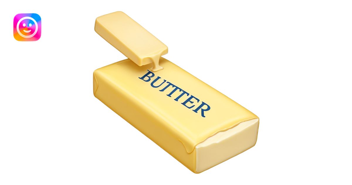 Create an image with butter and text that says butter emoji | AI Emoji ...