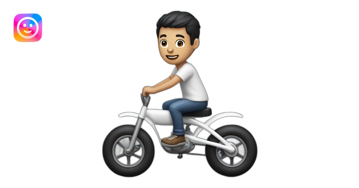 white skin men with short black hair riding a funny and miniature toy ...