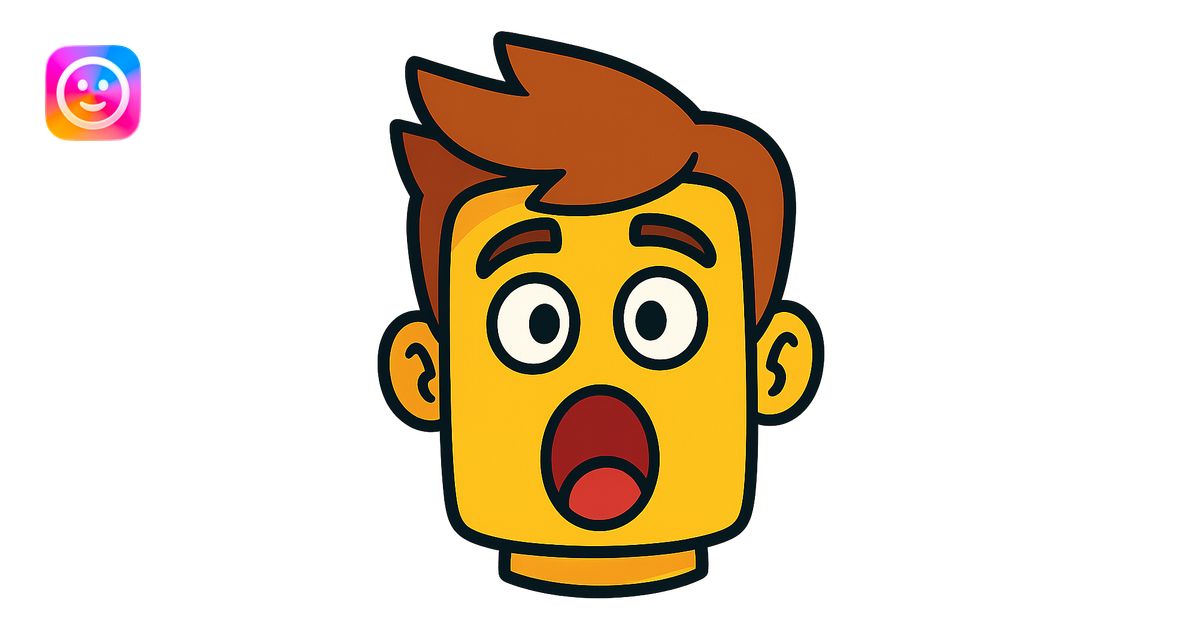 Roblox man face, surprised, cartoonish, expressive illustration | AI ...