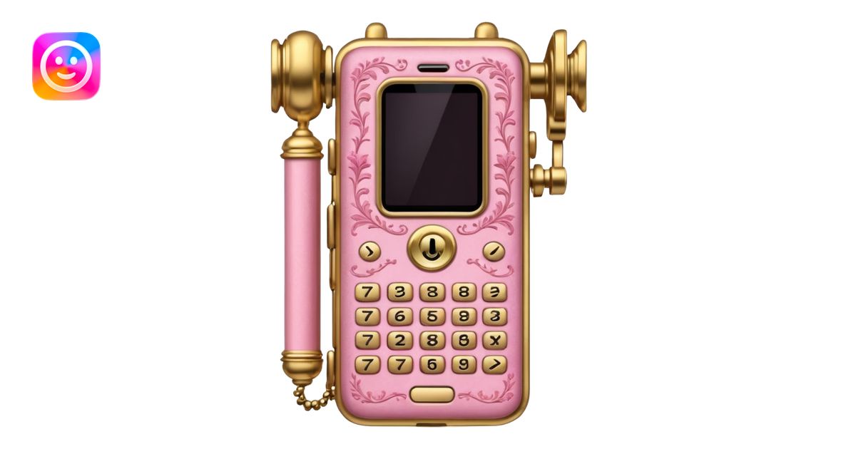 pink ornate victorian cell phone emoji | AI Emoji Generator