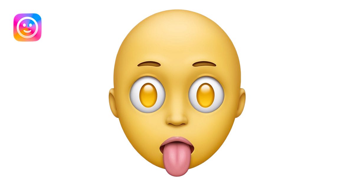 Doing the tongue out trend with the circle head one the normal yellow ...