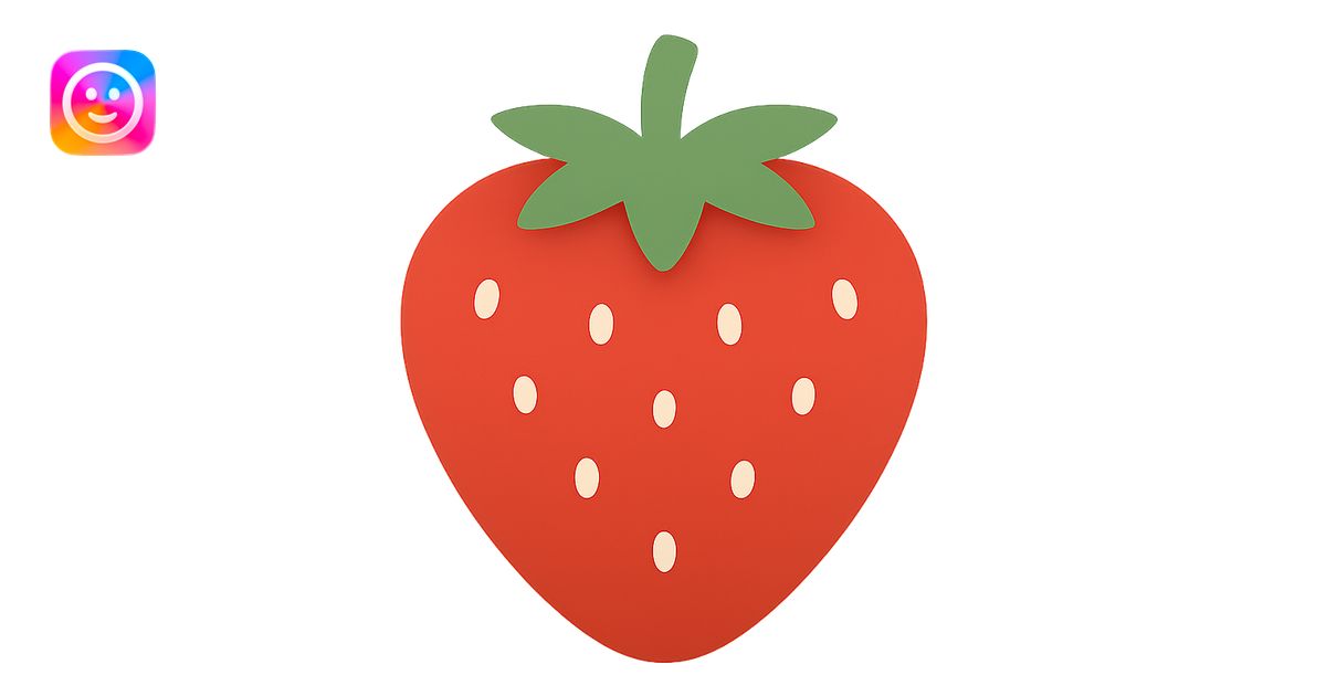 A single strawberry emoji | AI Emoji Generator