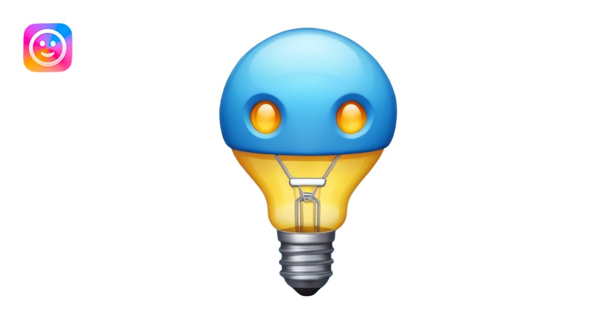 A light blue thunder emoji | AI Emoji Generator