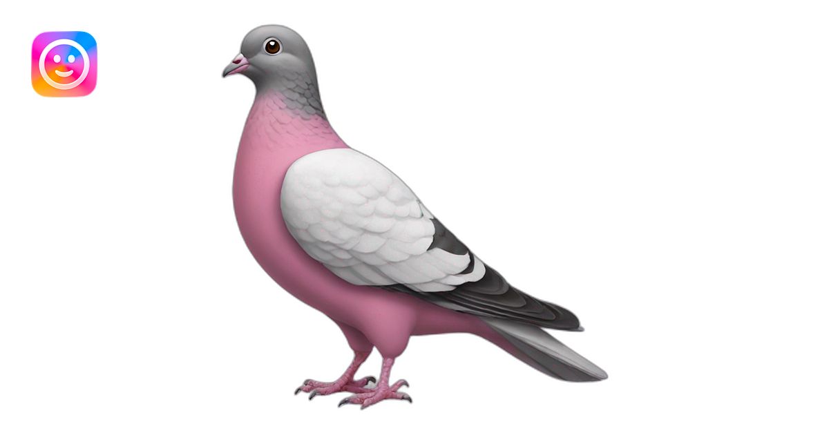 pink female pigeon emoji | AI Emoji Generator