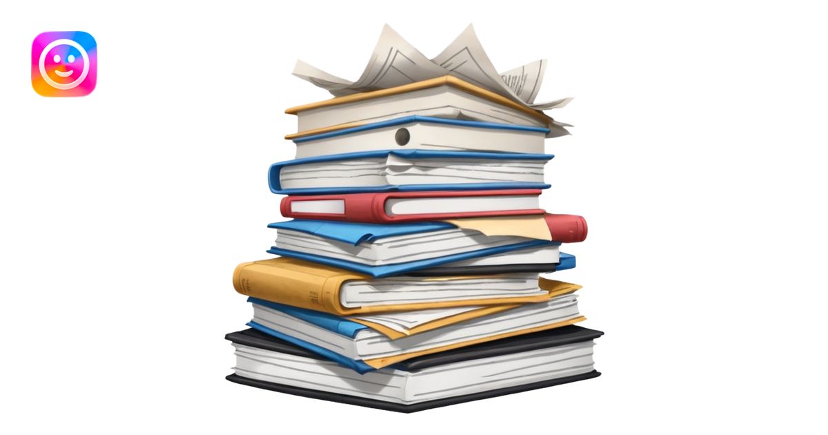 Pile of paperwork emoji | AI Emoji Generator
