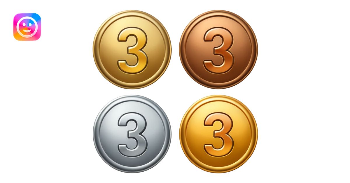 badges for paid subscriptions at different levels with the number 3 ...