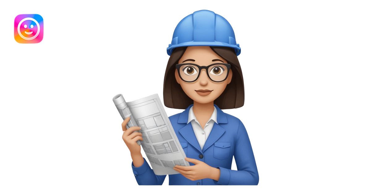 architect woman light skinned dark brown hair emoji | AI Emoji Generator