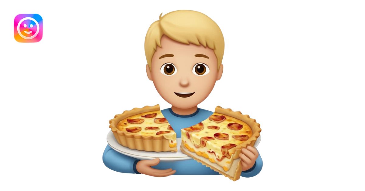 Eating quiche Lorraine emoji | AI Emoji Generator
