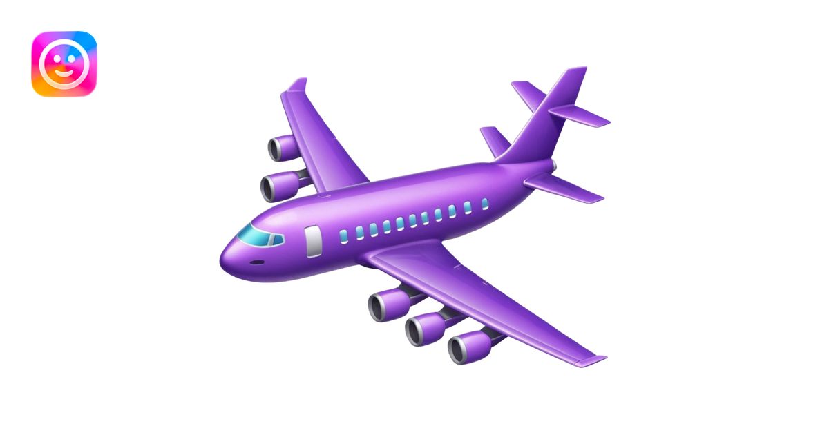 glitter purple avião emoji | AI Emoji Generator
