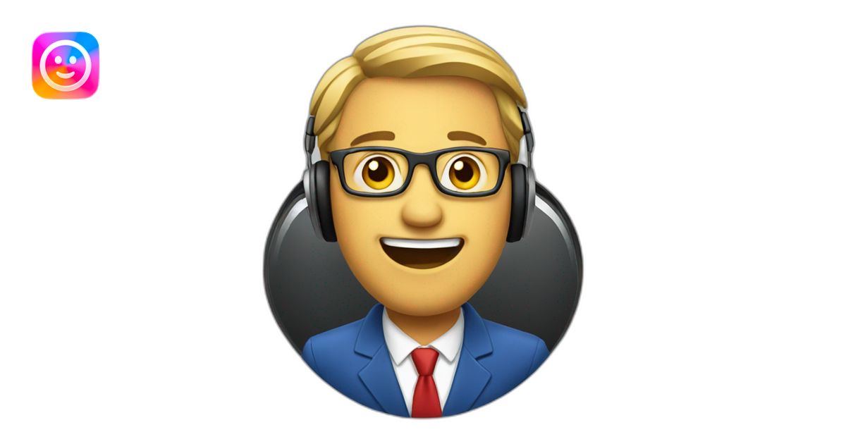 Broadcaster radio emoji | AI Emoji Generator