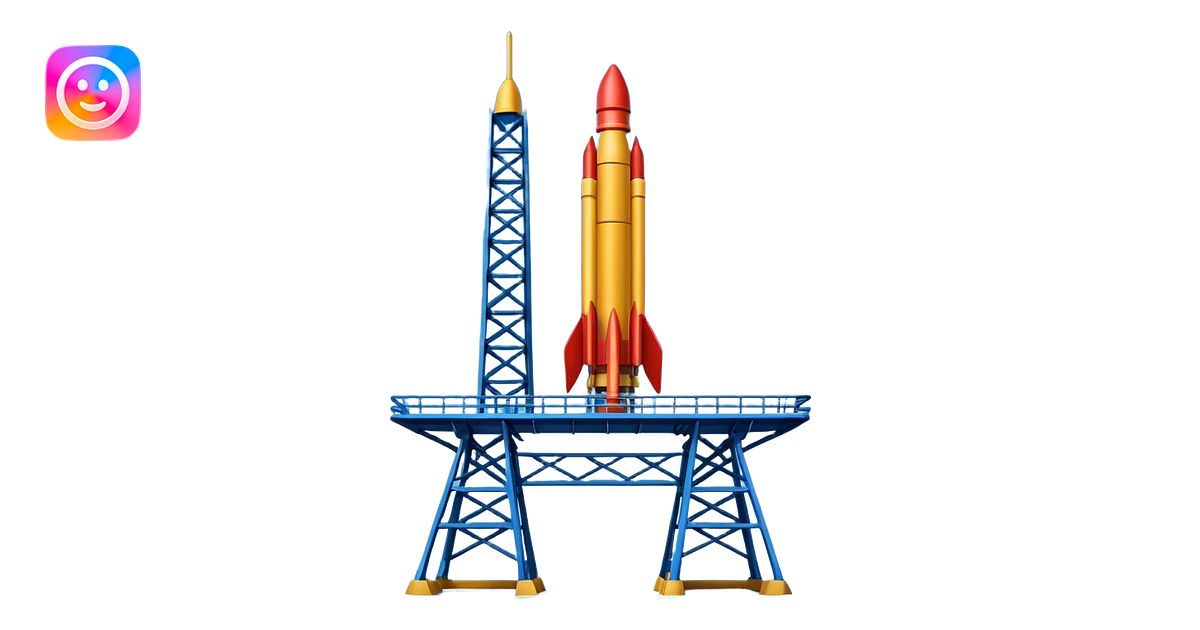 modern rocket launch platform from sea emoji | AI Emoji Generator