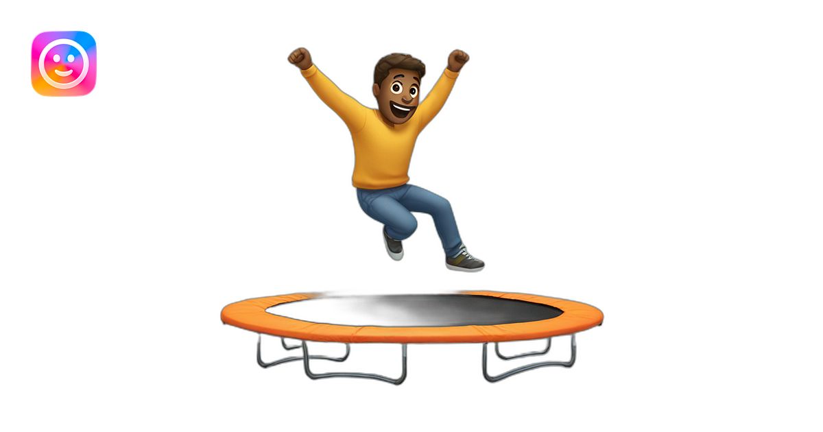 Man jumping in a trampoline emoji | AI Emoji Generator