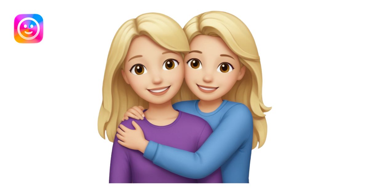 Tow girl friend together emoji | AI Emoji Generator
