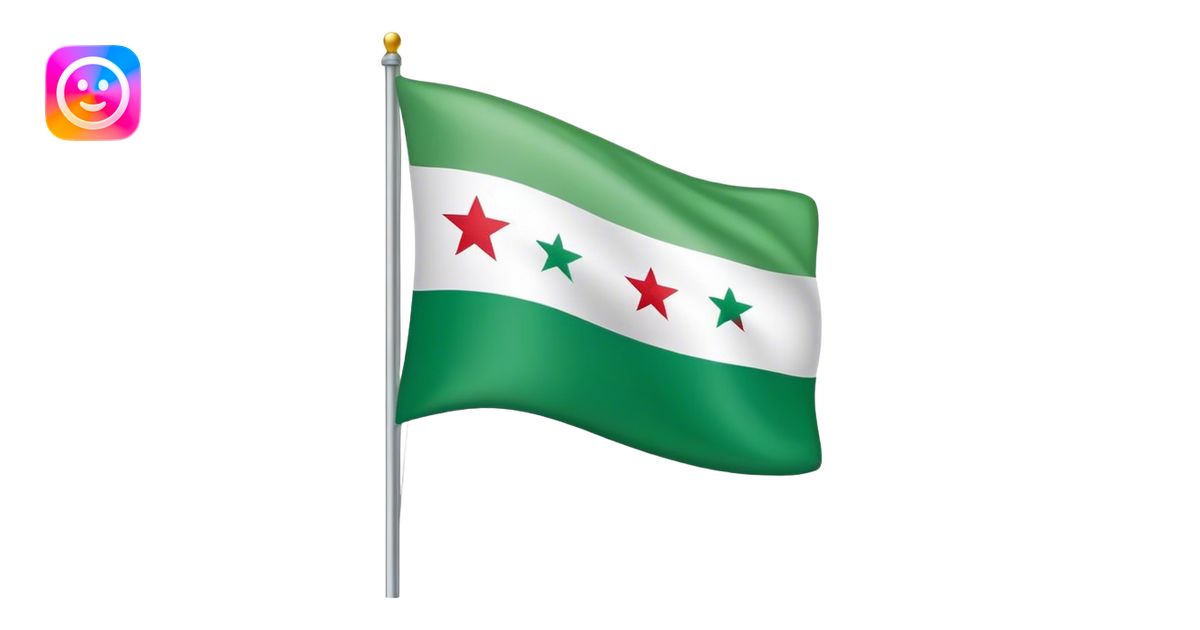 Green Syrian flag emoji | AI Emoji Generator