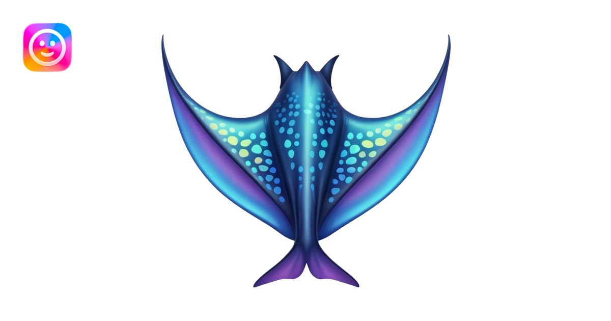 iridescent manta ray emoji | AI Emoji Generator
