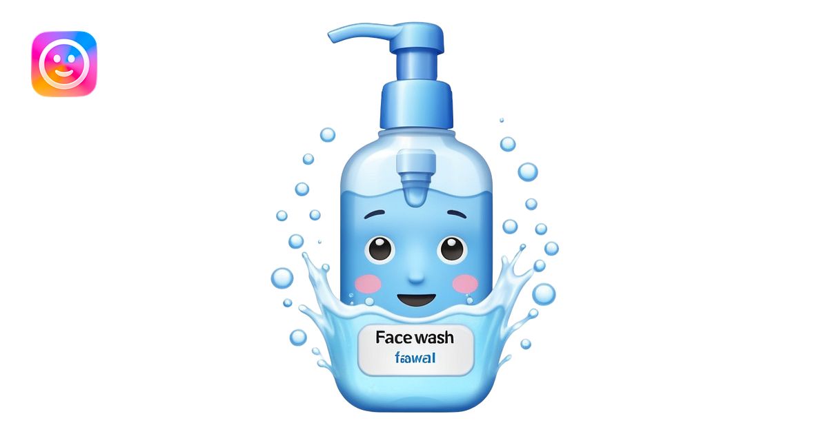nettoyant visage avec ecriture "nettoyant visage" emoji | AI Emoji ...