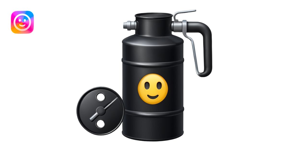 create a realistic canister of oil emoji | AI Emoji Generator