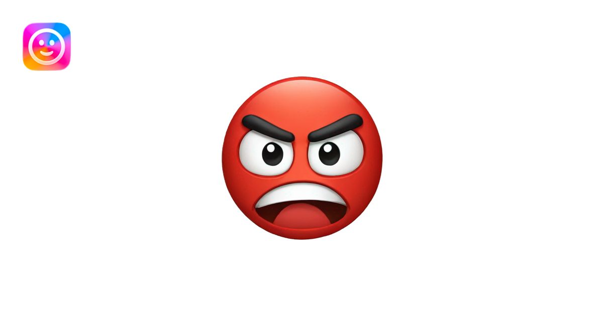 angry with red face emoji | AI Emoji Generator