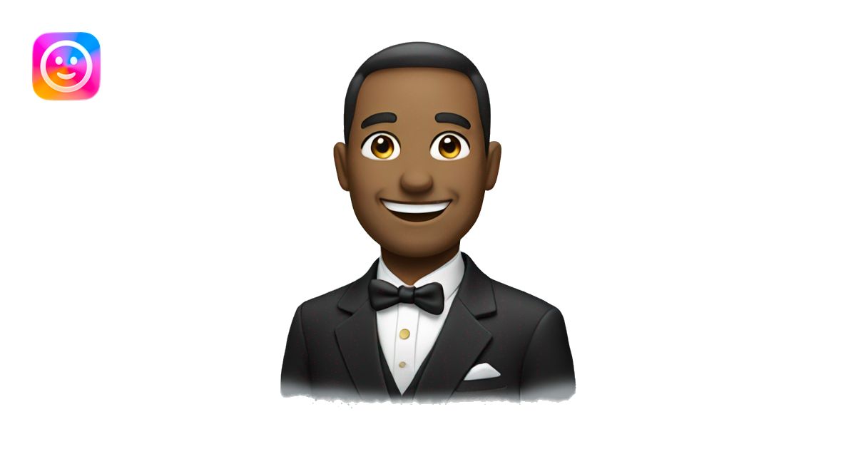 smiling man in formal attire emoji | AI Emoji Generator