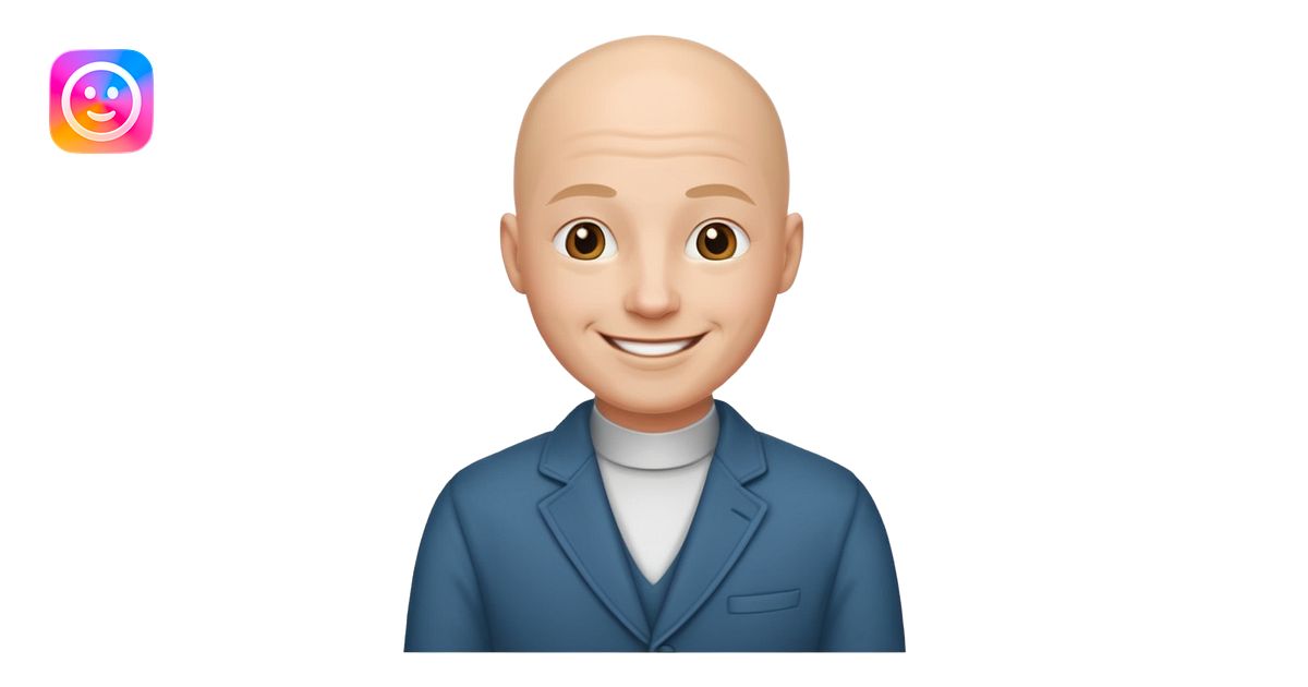 Bald in nice outfit emoji | AI Emoji Generator