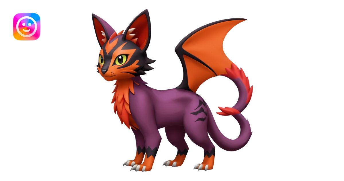 Liepard-Noivern-Litten-Sprigatito-Pokémon-fusion-creature (full body ...