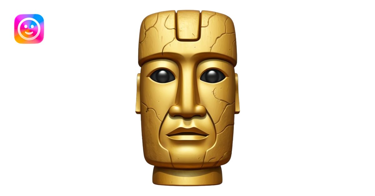 🗿 Gold moai emoji | AI Emoji Generator