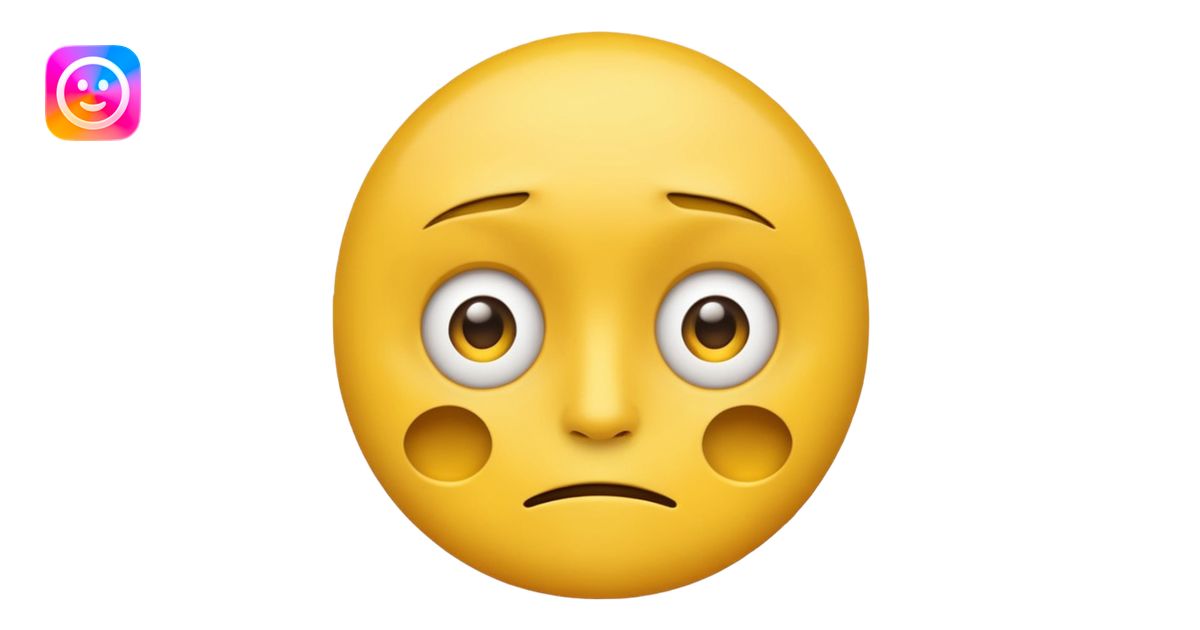 Generate me a blank face emoji with the upper eyelid half closed make ...