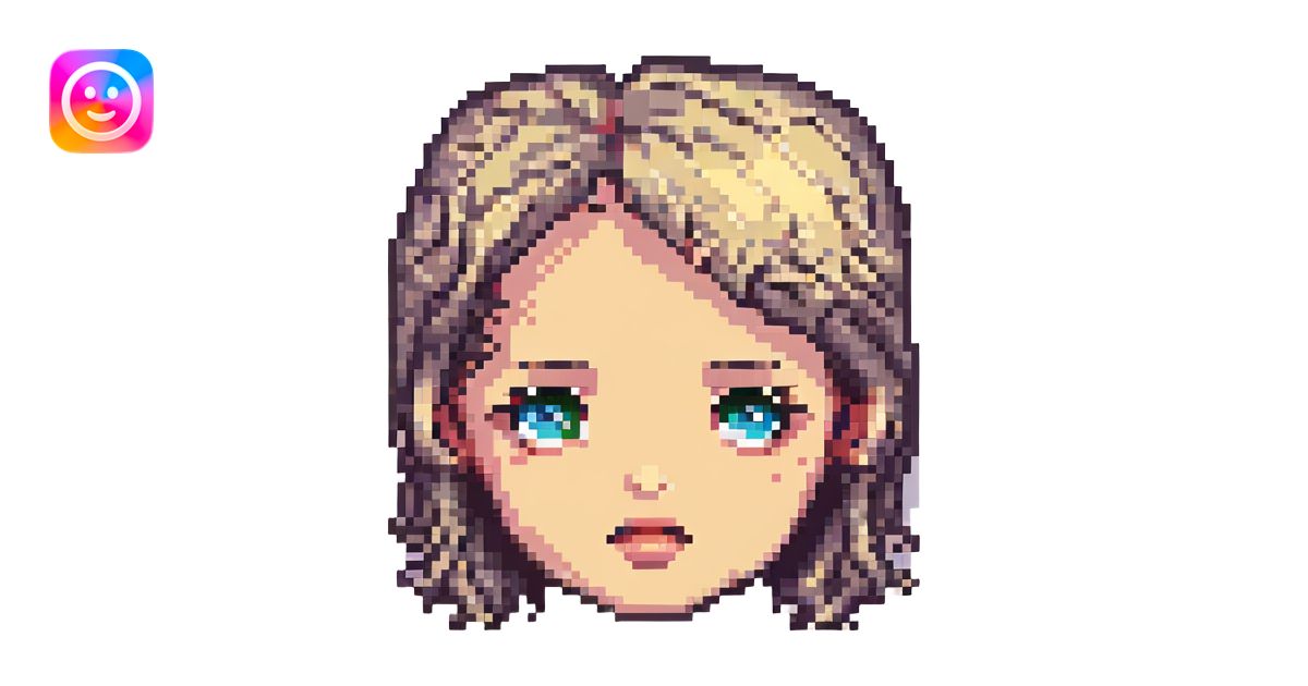 side eye expressive face pixel art illustration | AI Emoji Generator