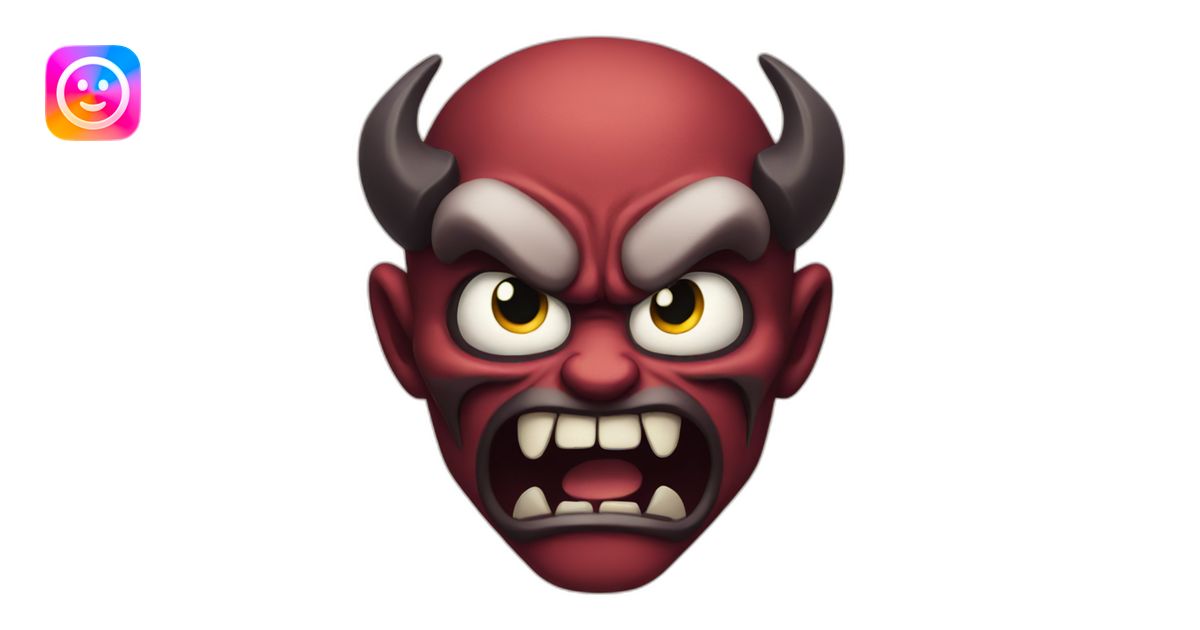 Angry demon emoji | AI Emoji Generator