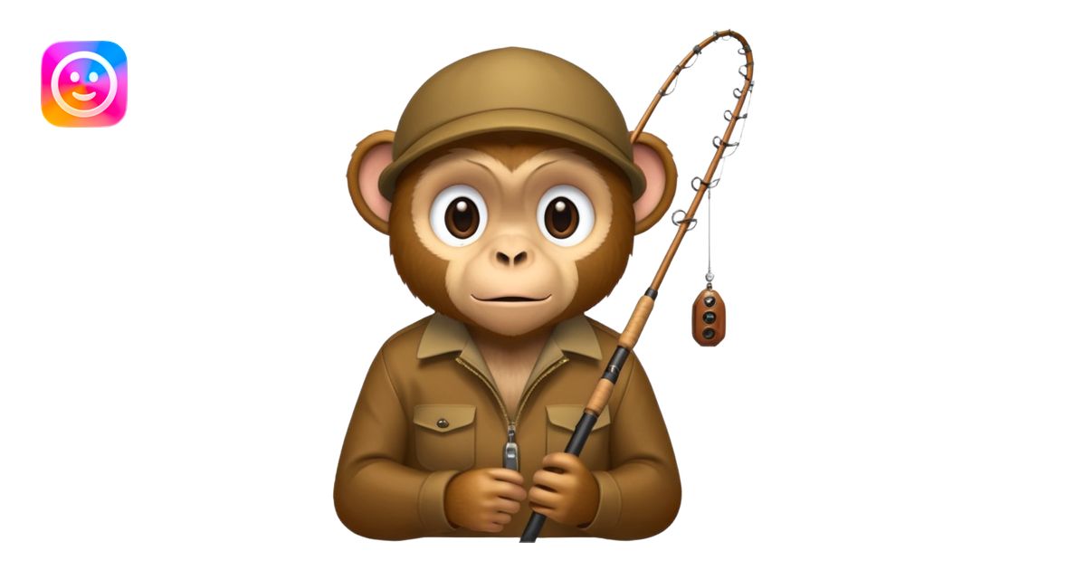 monkey holding fishing rod emoji | AI Emoji Generator