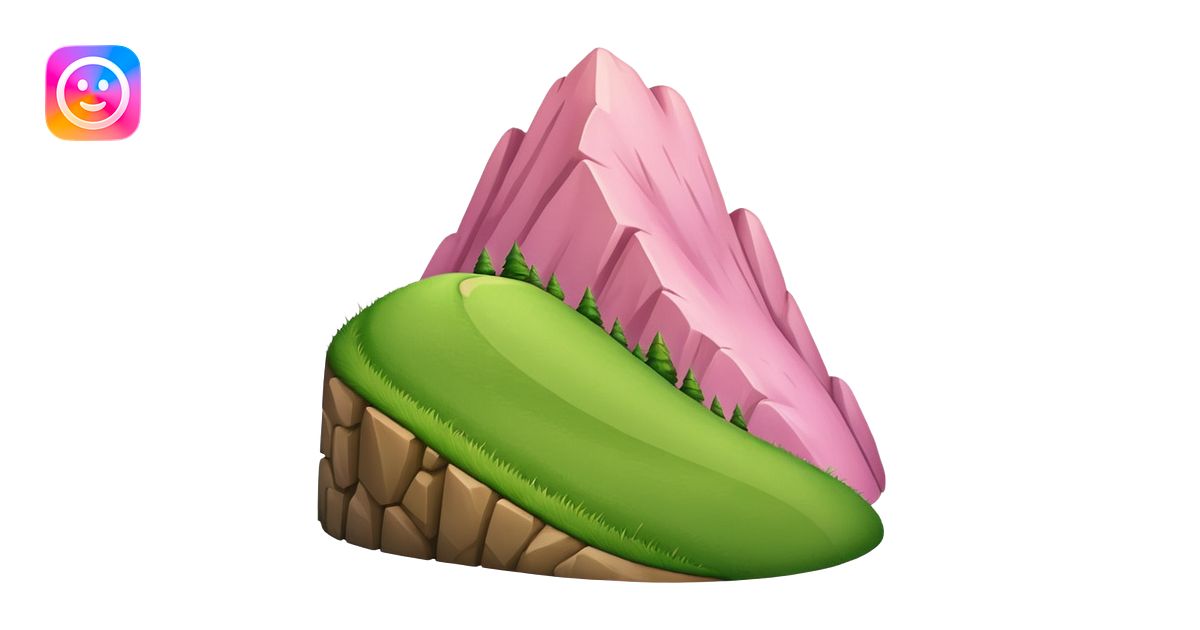 pink high hill emoji | AI Emoji Generator