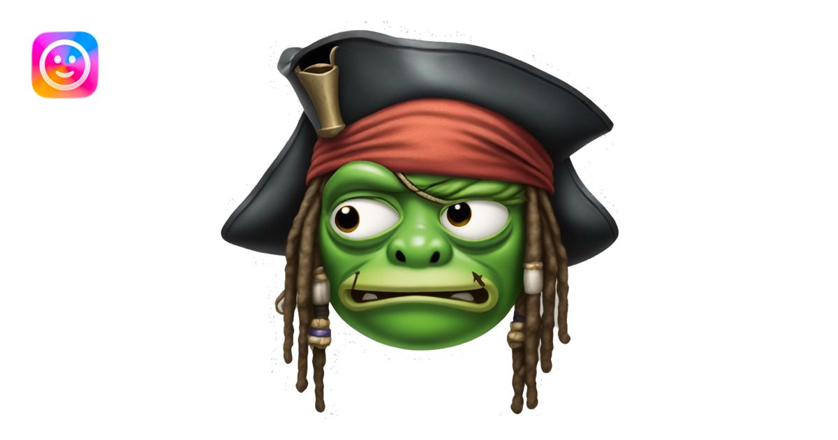 Pepe the frog, transformed into the iconic character Jack Sparrow from ...