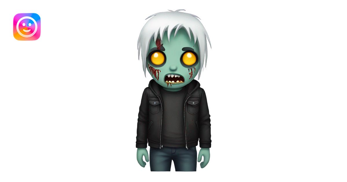 emo zombie black hair emoji | AI Emoji Generator
