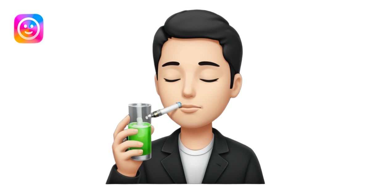 blacked out drink and drive and vape emoji | AI Emoji Generator