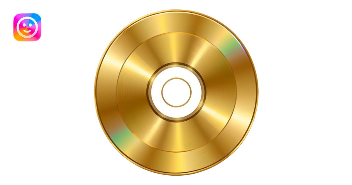 gold CD with a scratch emoji | AI Emoji Generator